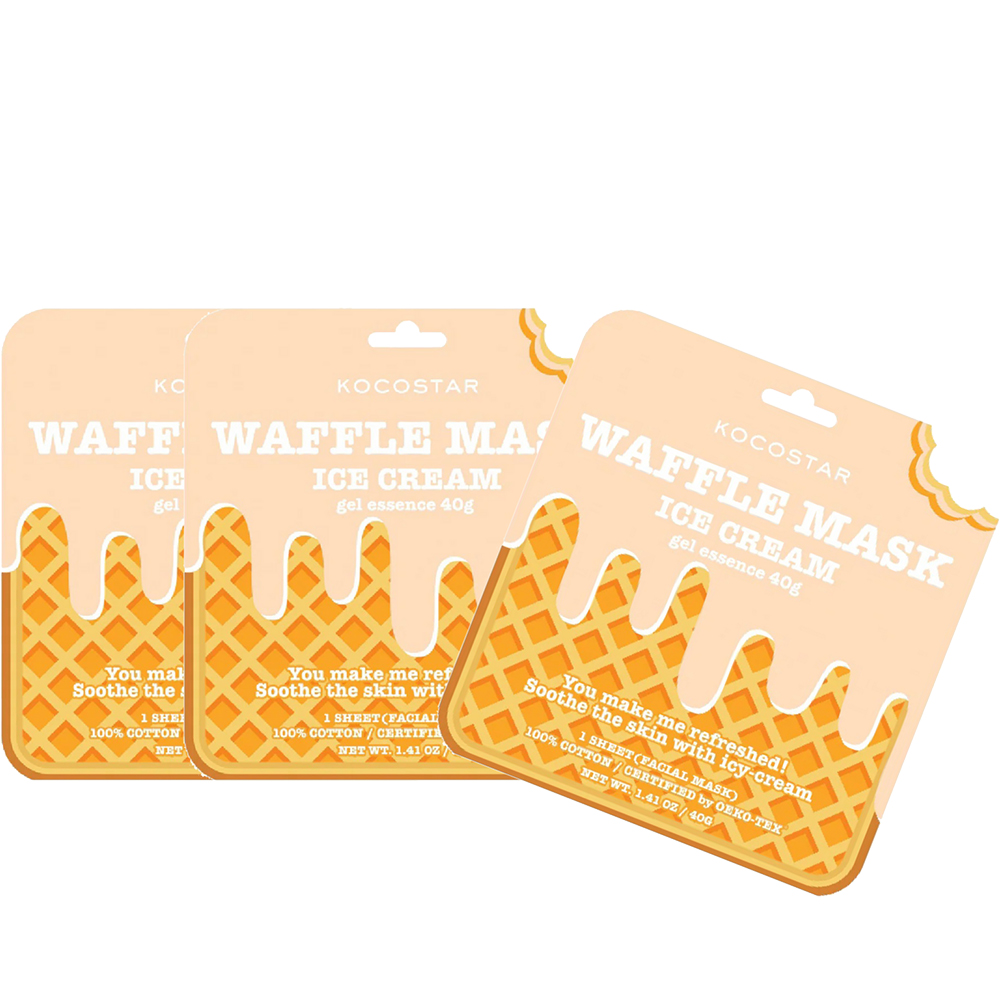 Sole.ro brandWaffle Mask Set 3 bucati Ice Cream